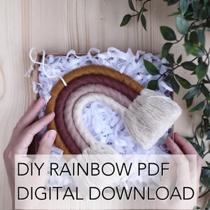DIY Macrame Rainbow PDF Digital Download, Rainbow PDF Pattern, Instant ...