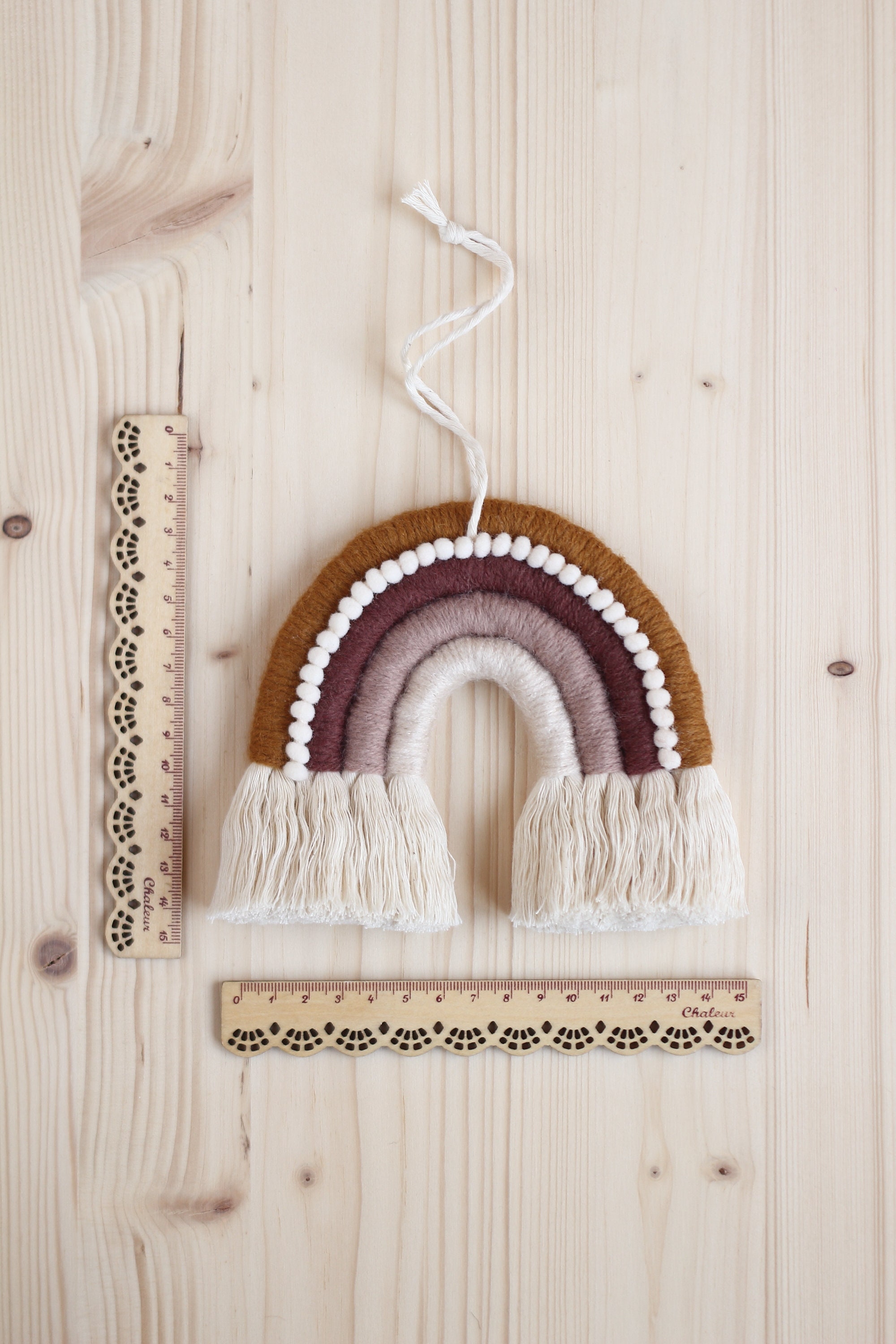 Small Macrame Rainbow Wall Hanging Rainbow for Nursery Earth | Etsy