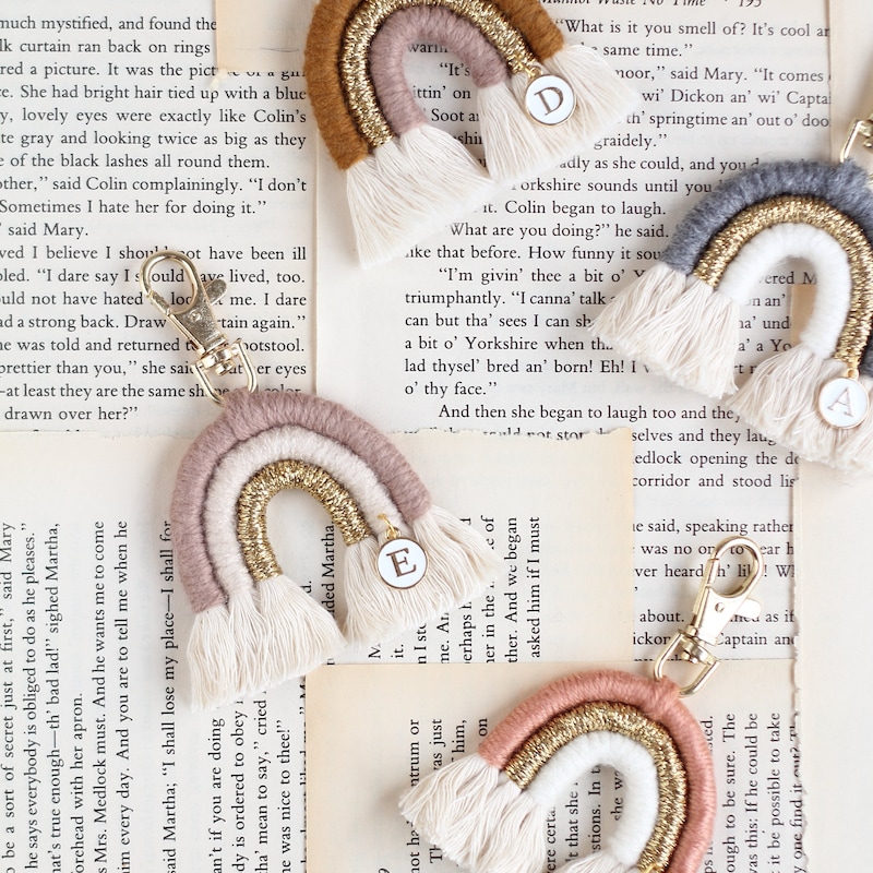 Rainbow Keychain - Etsy