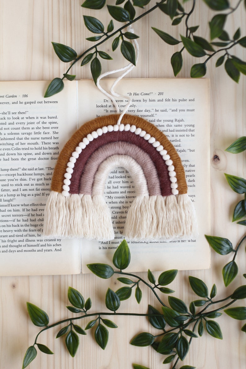 Small Macrame Rainbow Wall Hanging Rainbow for Nursery Earth | Etsy