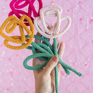 Knitted Wire Flower Tricotin Flower Decor Custom Valentine' S Day Gift ...