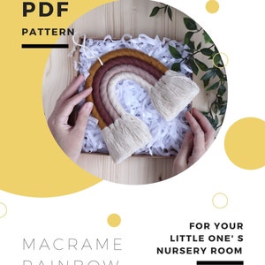 DIY Macrame Rainbow PDF Digital Download, Rainbow PDF Pattern, Instant ...