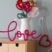 Knitted Wire Flower Tricotin Flower Decor Custom Valentine' S Day Gift ...