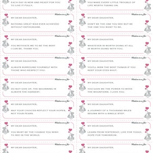 PRINTABLE Parenting Love Notes to Daughter - 365 Messages, 12 Jar ...