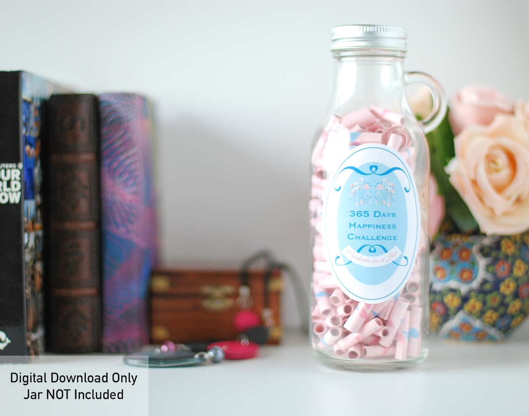 PRINTABLE Daily Happiness Challenge, Messages Quotes for Jar, Jar ...