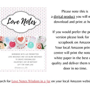 PRINTABLE Love Notes to My Girlfriend - 365 Messages Quotes for Jar, 12 ...