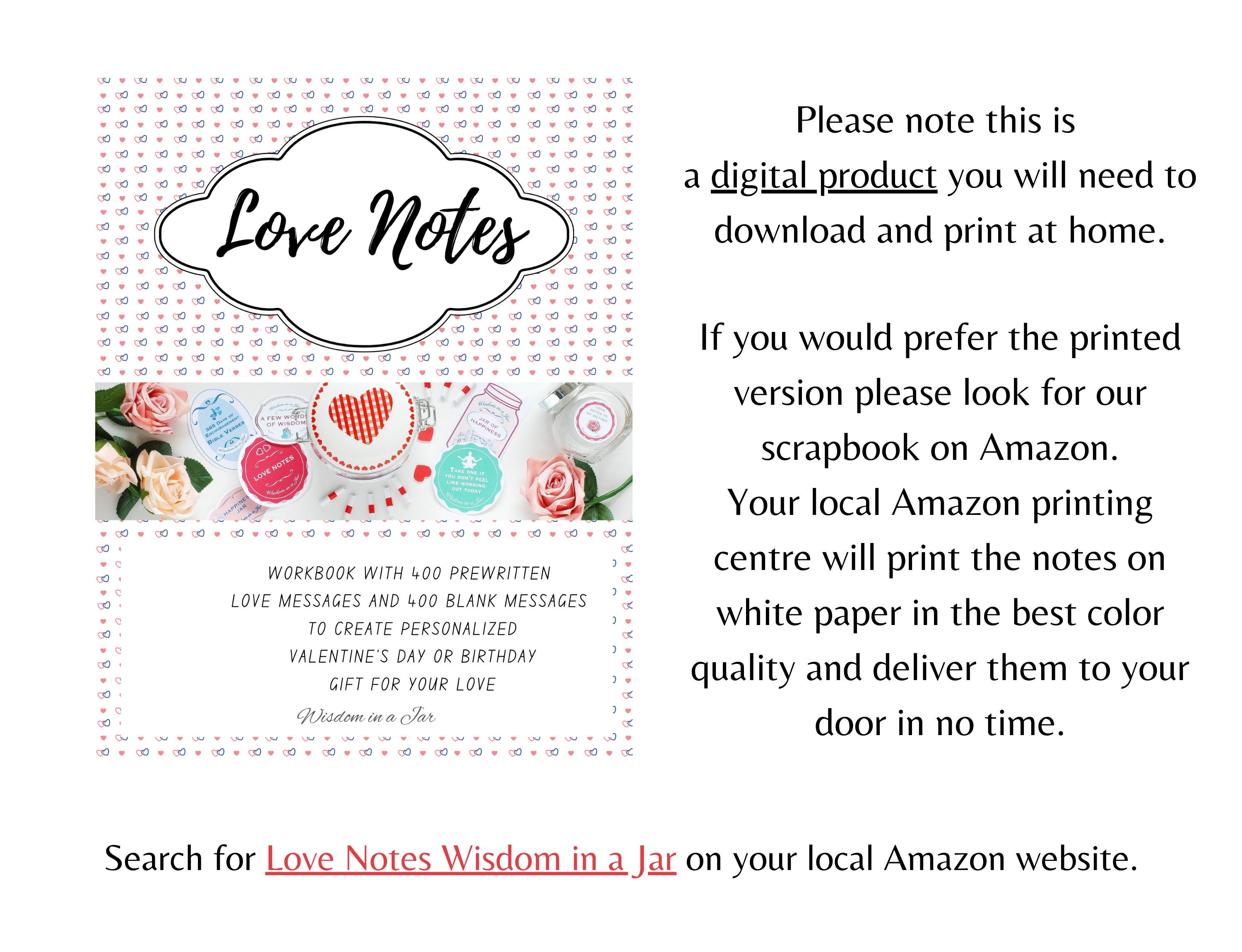 PRINTABLE Love Notes to My Girlfriend - 365 Messages Quotes for Jar, 12 ...