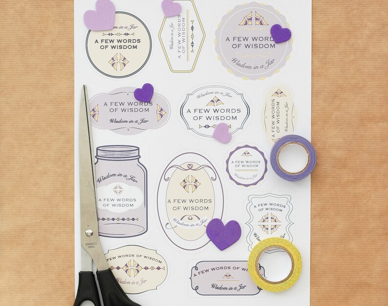 PRINTABLE 365 Quotes for Wisdom Jar in an Original Watercolour Yellow ...