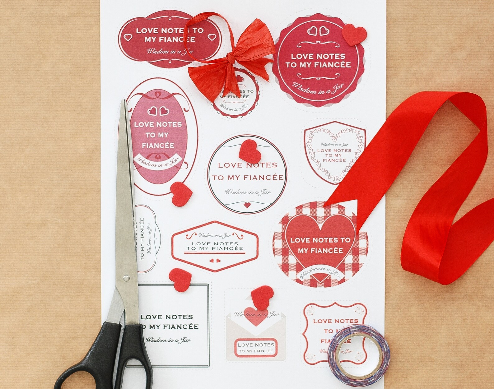 PRINTABLE Love Notes to My Fiancée - 365 Messages, 12 Jar Labels ...