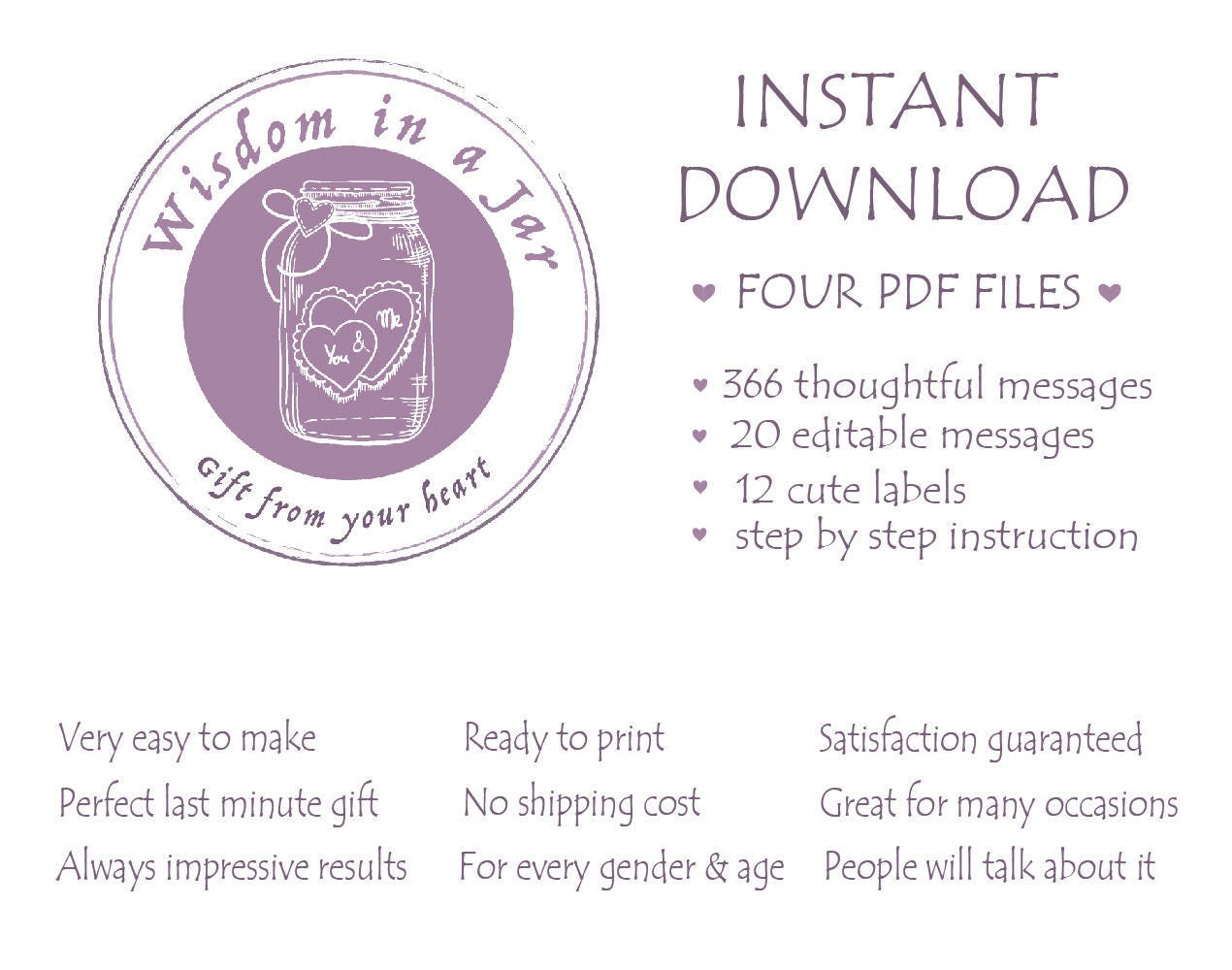 PRINTABLE Love Notes to My Wife 365 messages quotes 12 jar | Etsy