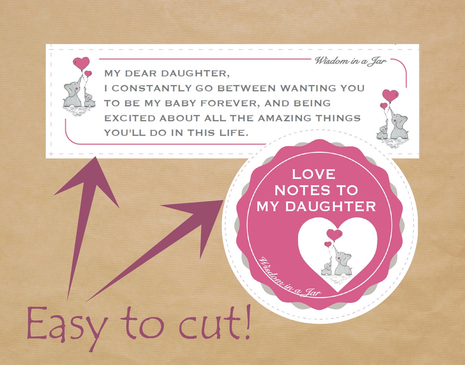 PRINTABLE Parenting Love Notes to Daughter 365 Messages 12 - Etsy