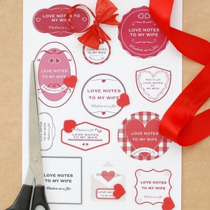 PRINTABLE Love Notes to My Wife - 365 Messages Quotes, 12 Jar Labels ...