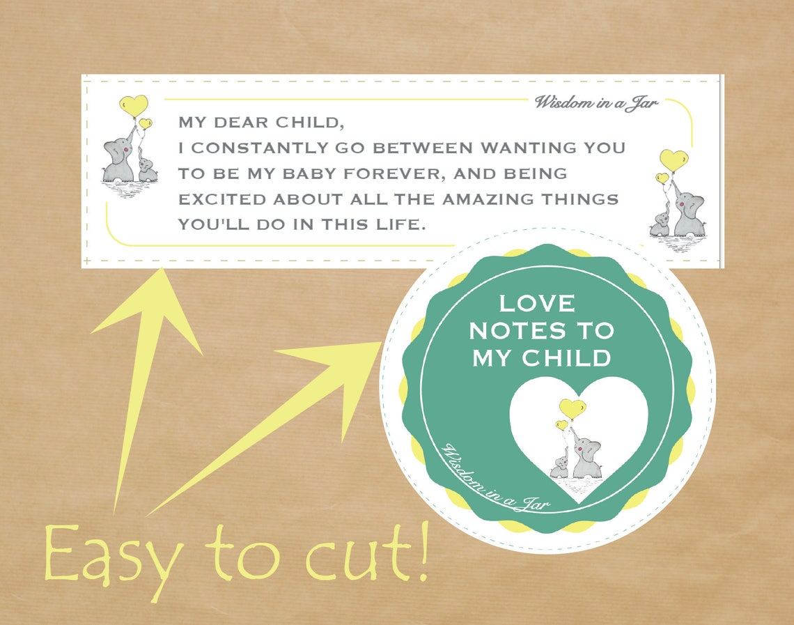 PRINTABLE Parenting Love Notes to Child 365 Messages 12 Jar - Etsy