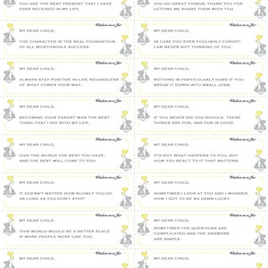 PRINTABLE Parenting Love Notes to Child - 365 Messages, 12 Jar Labels ...
