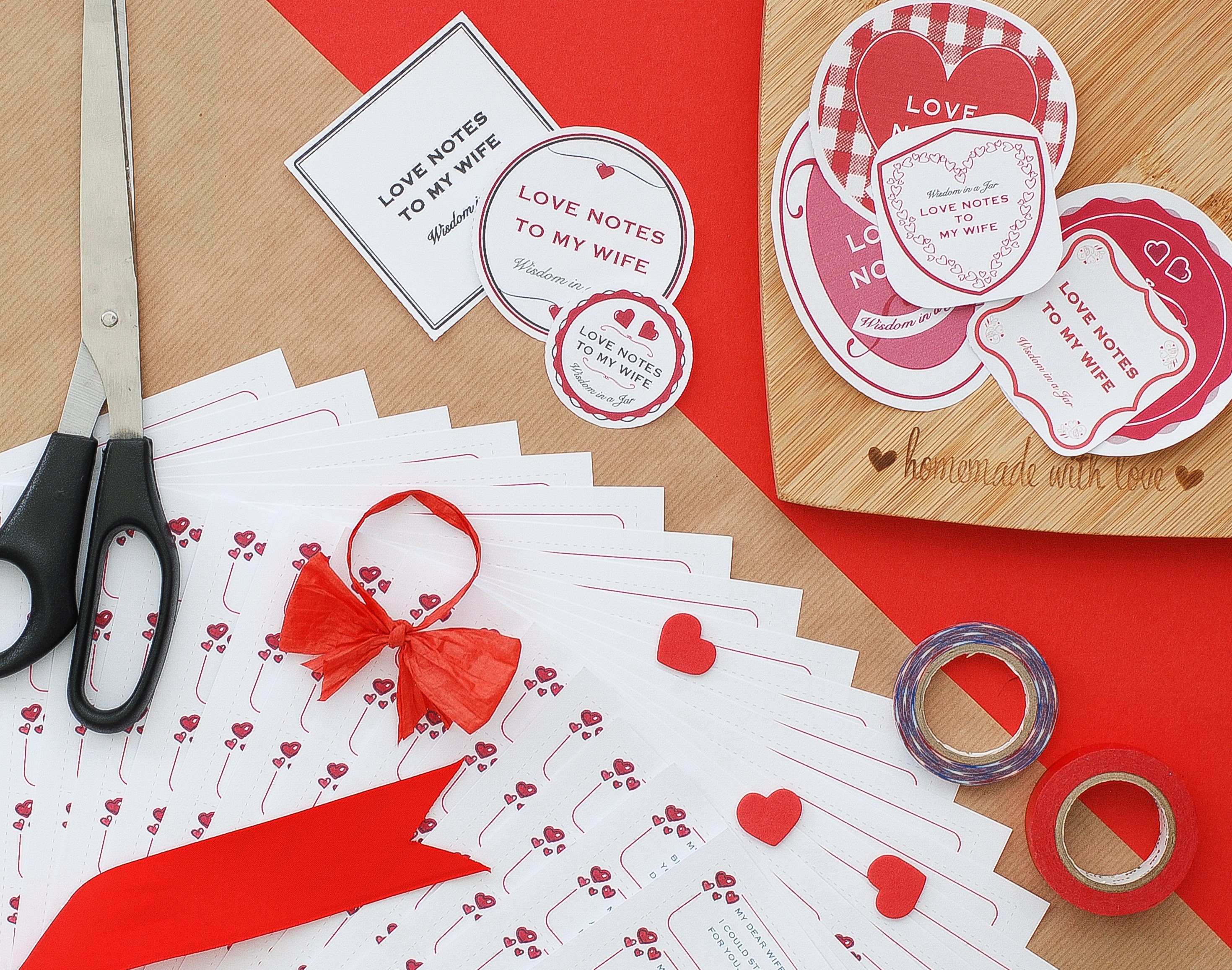 PRINTABLE Love Notes to My Wife - 365 Messages Quotes, 12 Jar Labels ...