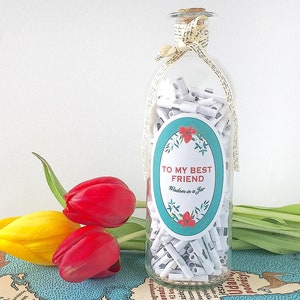 PRINTABLE 365 Quotes for Friendship Jar, Message to Best Friend, DIY ...