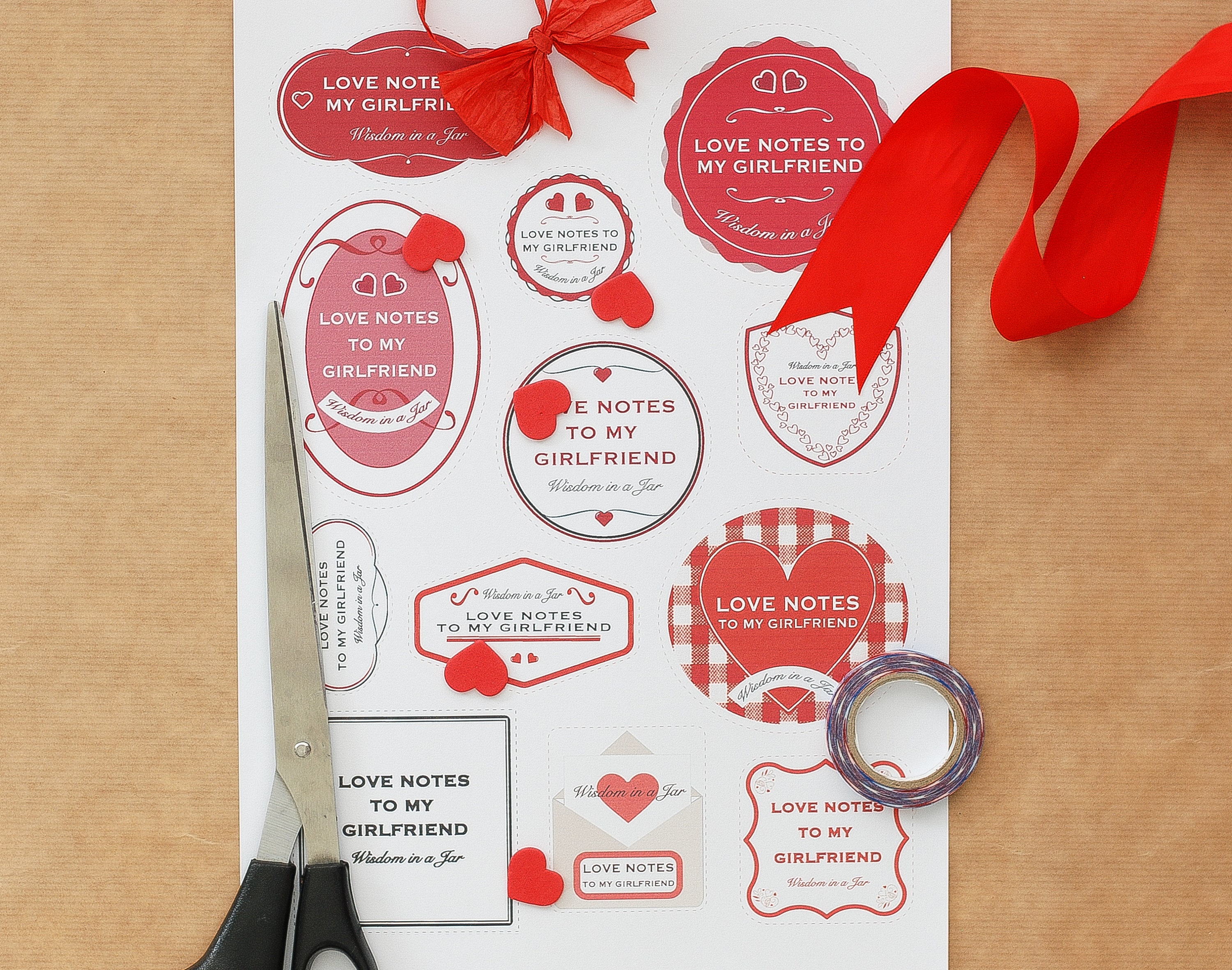 PRINTABLE Love Notes to My Girlfriend - 365 Messages Quotes for Jar, 12 ...