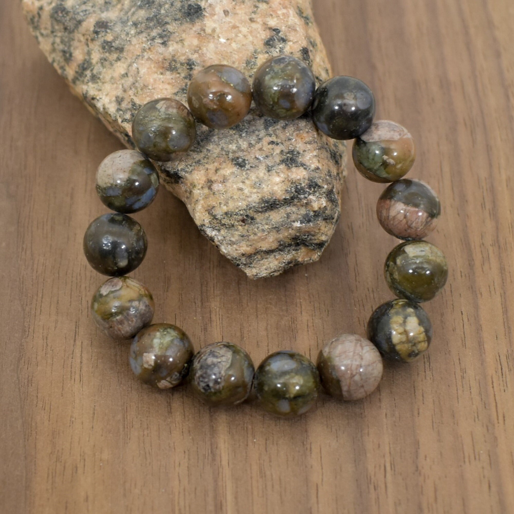 Natural 12 Mm Blue Lianite Opal Bead Bracelet-6 Inch to 9 - Etsy UK