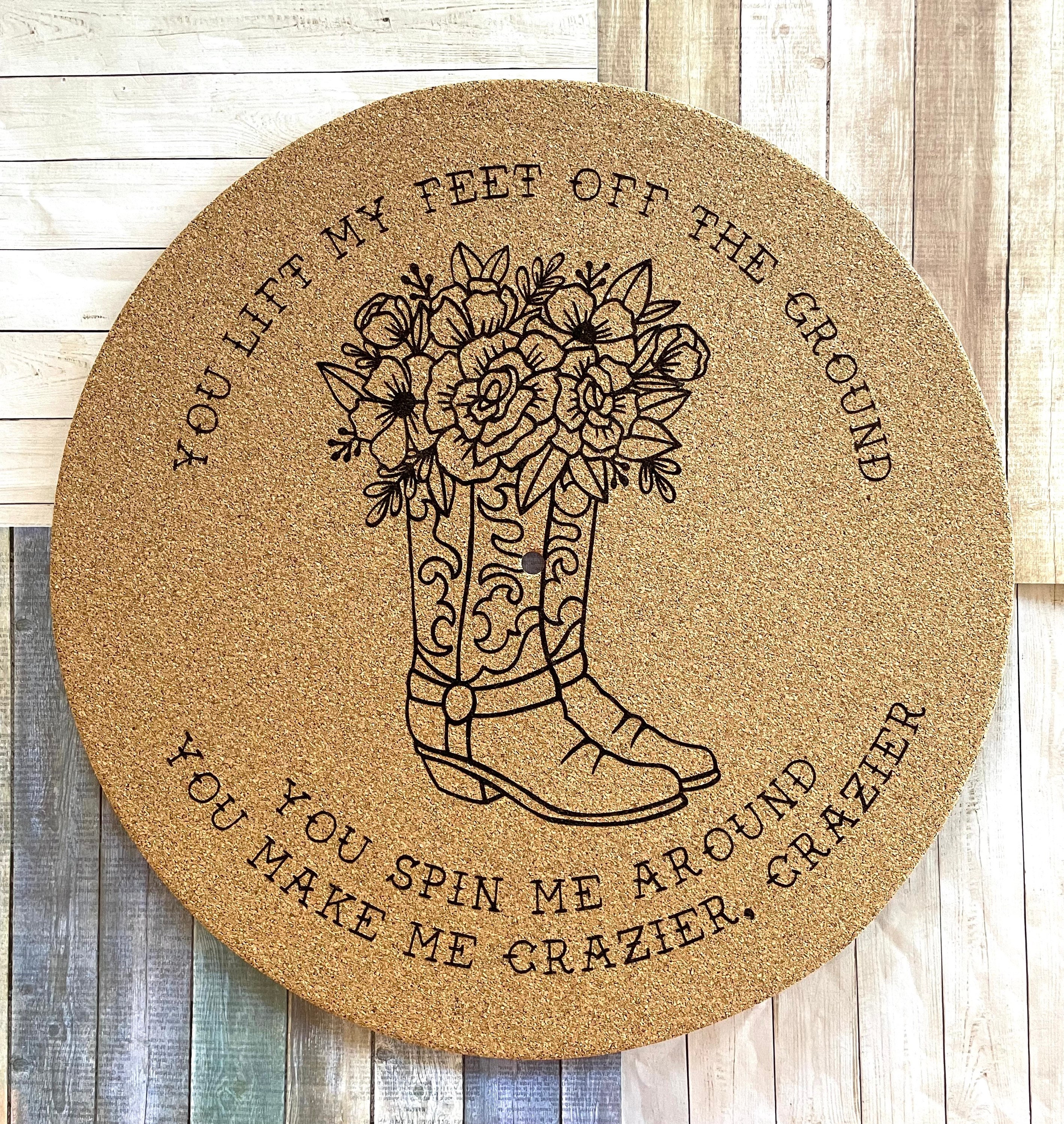 Vinyl Record Slip Mat - Cork Slip Mat - Fearless Slip Mat - Etsy