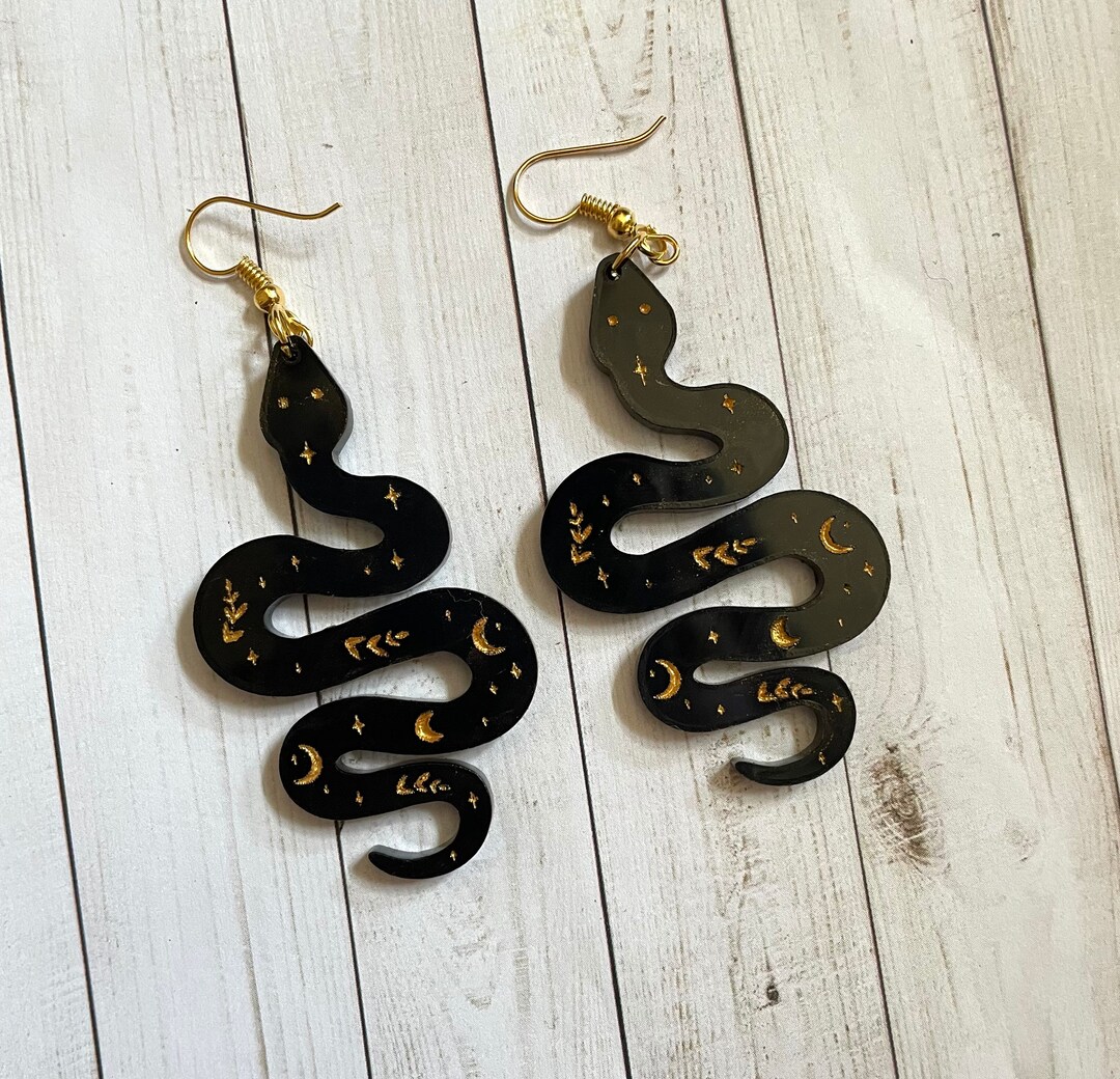 Snake Earrings Spooky Earrings Halloween Earrings Witchy Earrings Witch ...