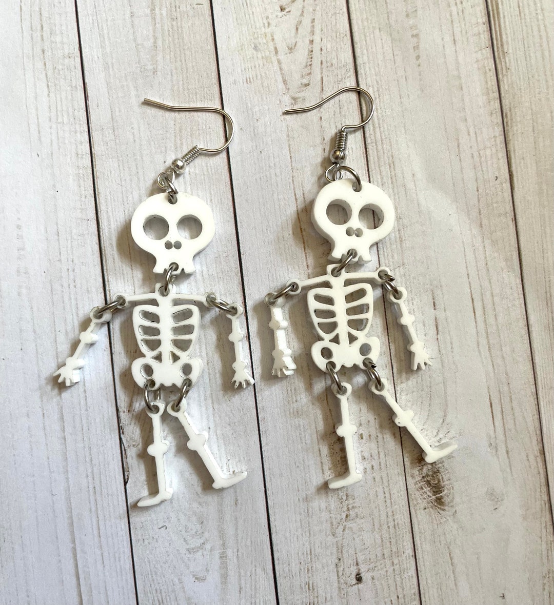 Skeleton Earrings Spooky Earrings Halloween Earrings - Etsy