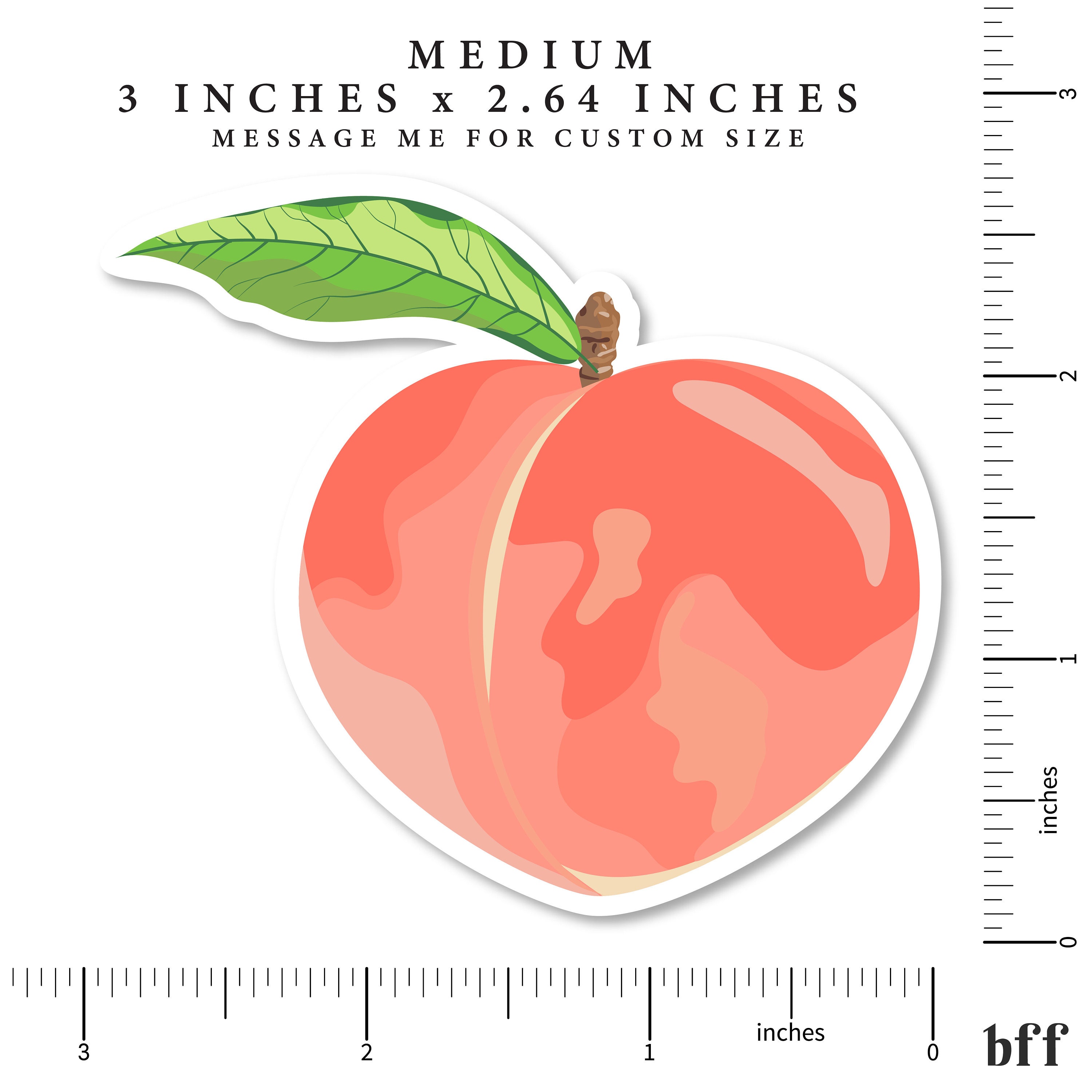 Georgia Peach Sticker Fruit Vinyl Stickers Waterproof - Etsy