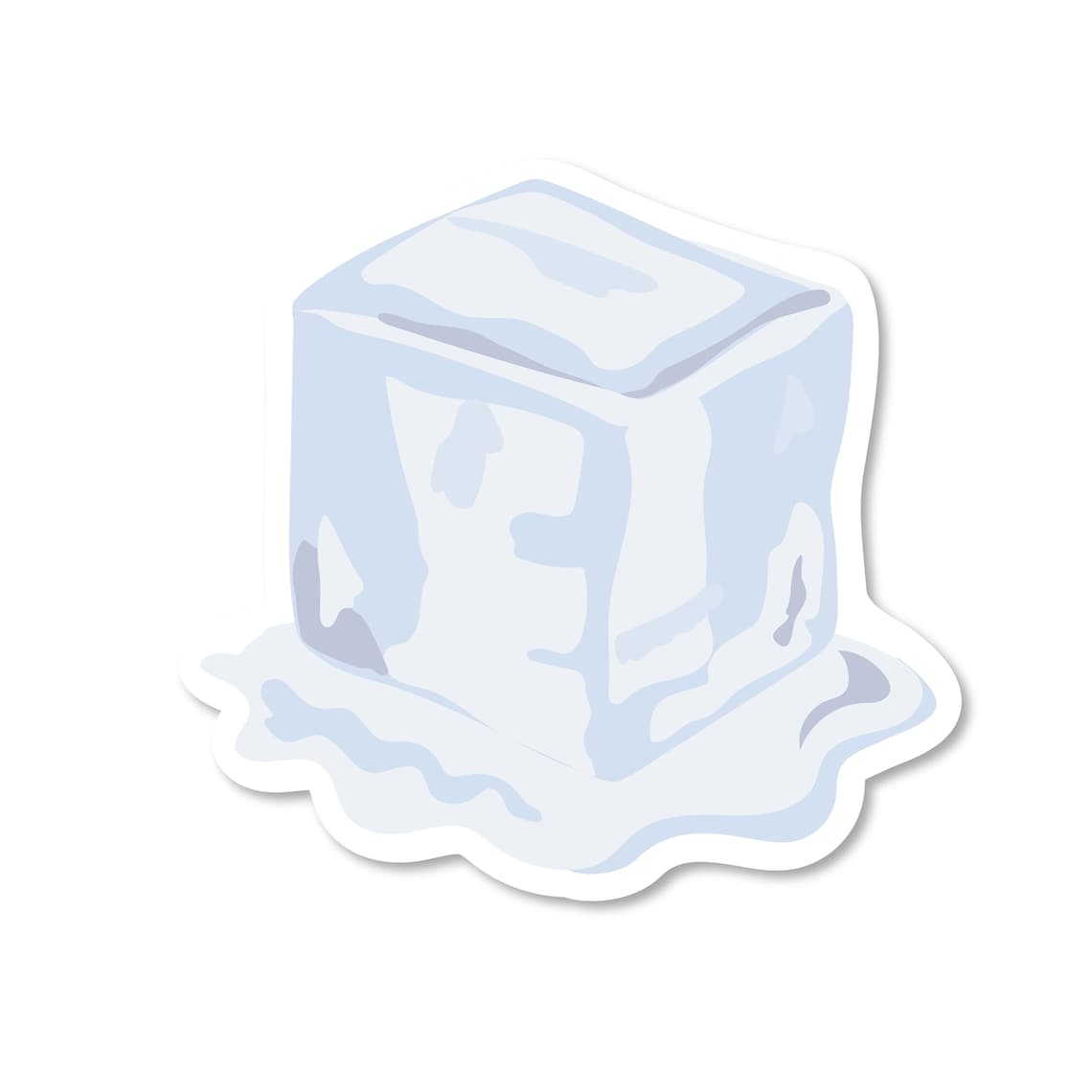 Melting Ice Cube Sticker Vinyl Stickers Waterproof Sticker - Etsy