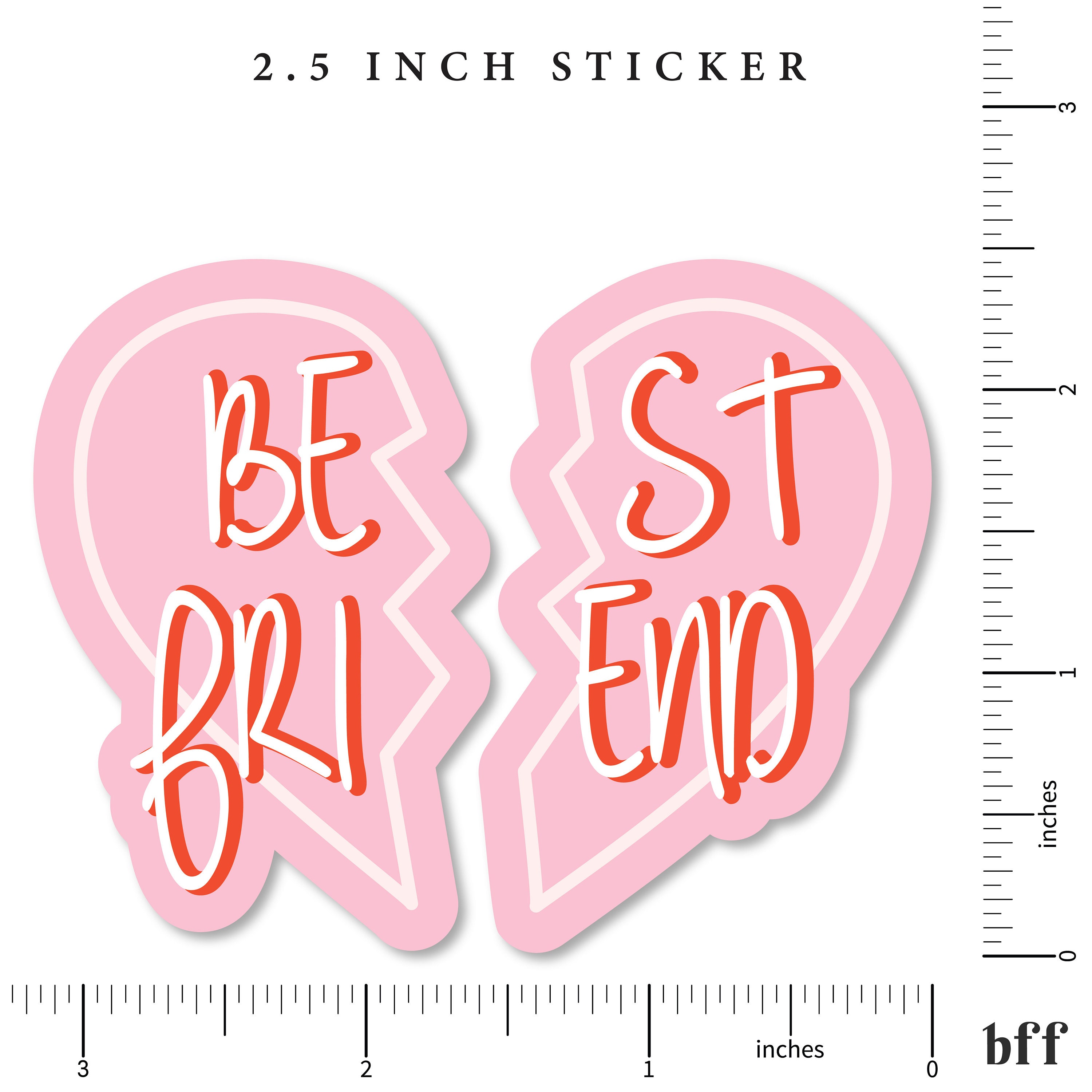 Best Friends Sticker Heart Stickers VSCO Girl Sticker - Etsy UK