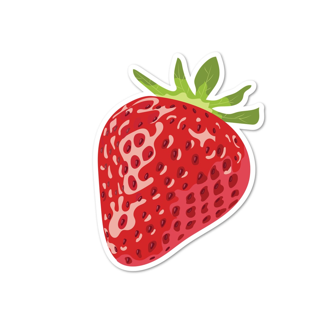 Strawberry Sticker Fruit Vinyl Stickers Waterproof Sticker Water Bottle ...