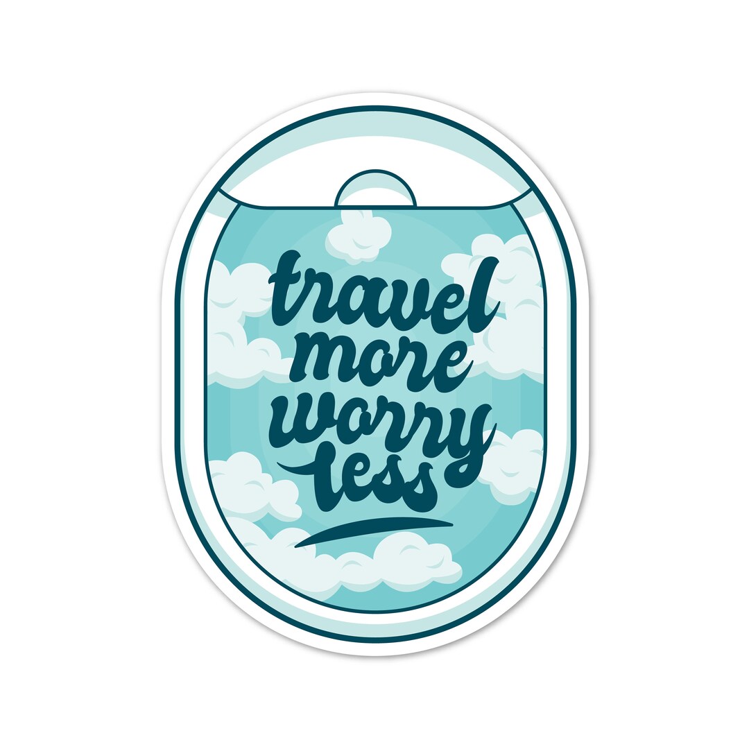 Travel More Worry Less Vinyl Sticker Adventure Stickers Travelbug Phone ...