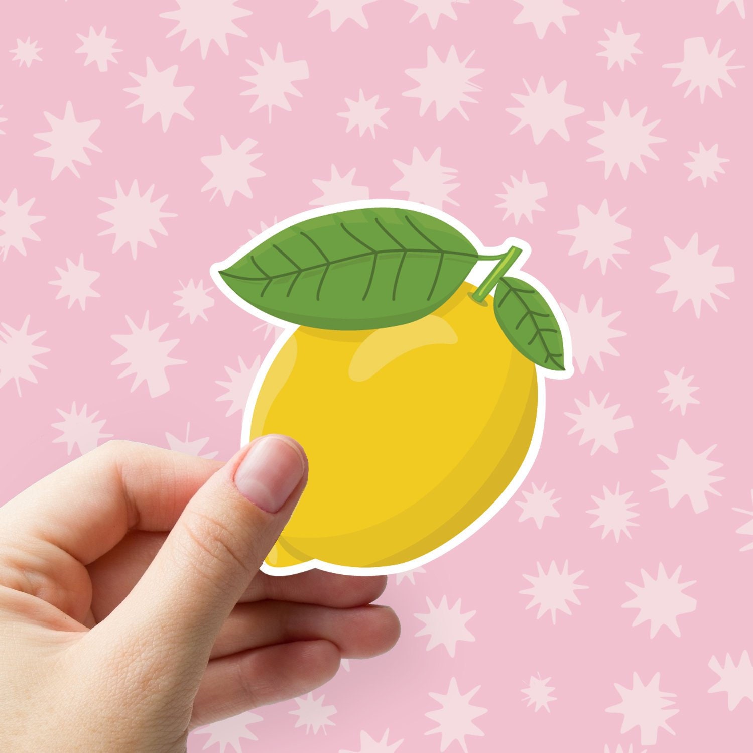 Yellow Lemon Capri Sticker Fruit Vinyl Stickers Waterproof | Etsy