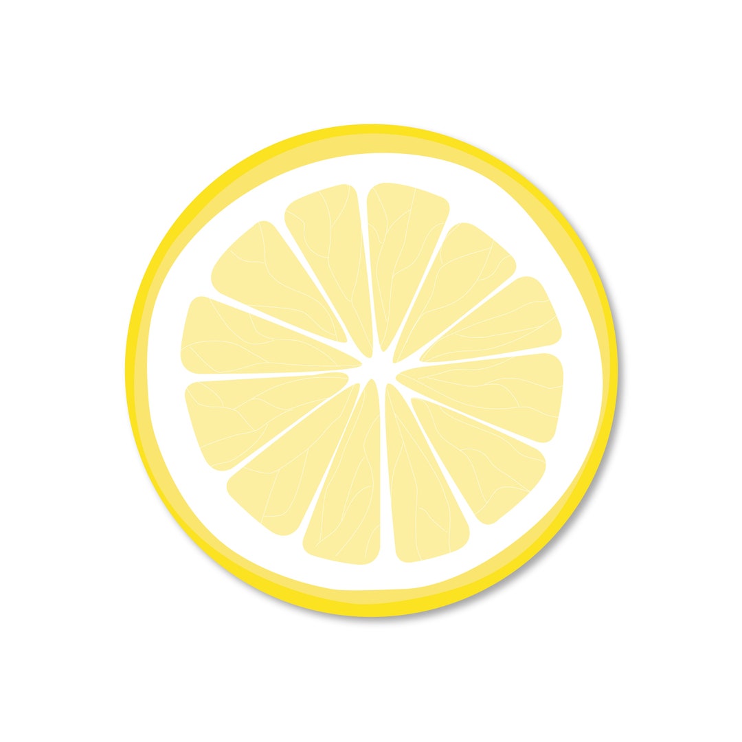 Yellow Lemon Sticker Fruit Vinyl Stickers Waterproof Sticker Water ...