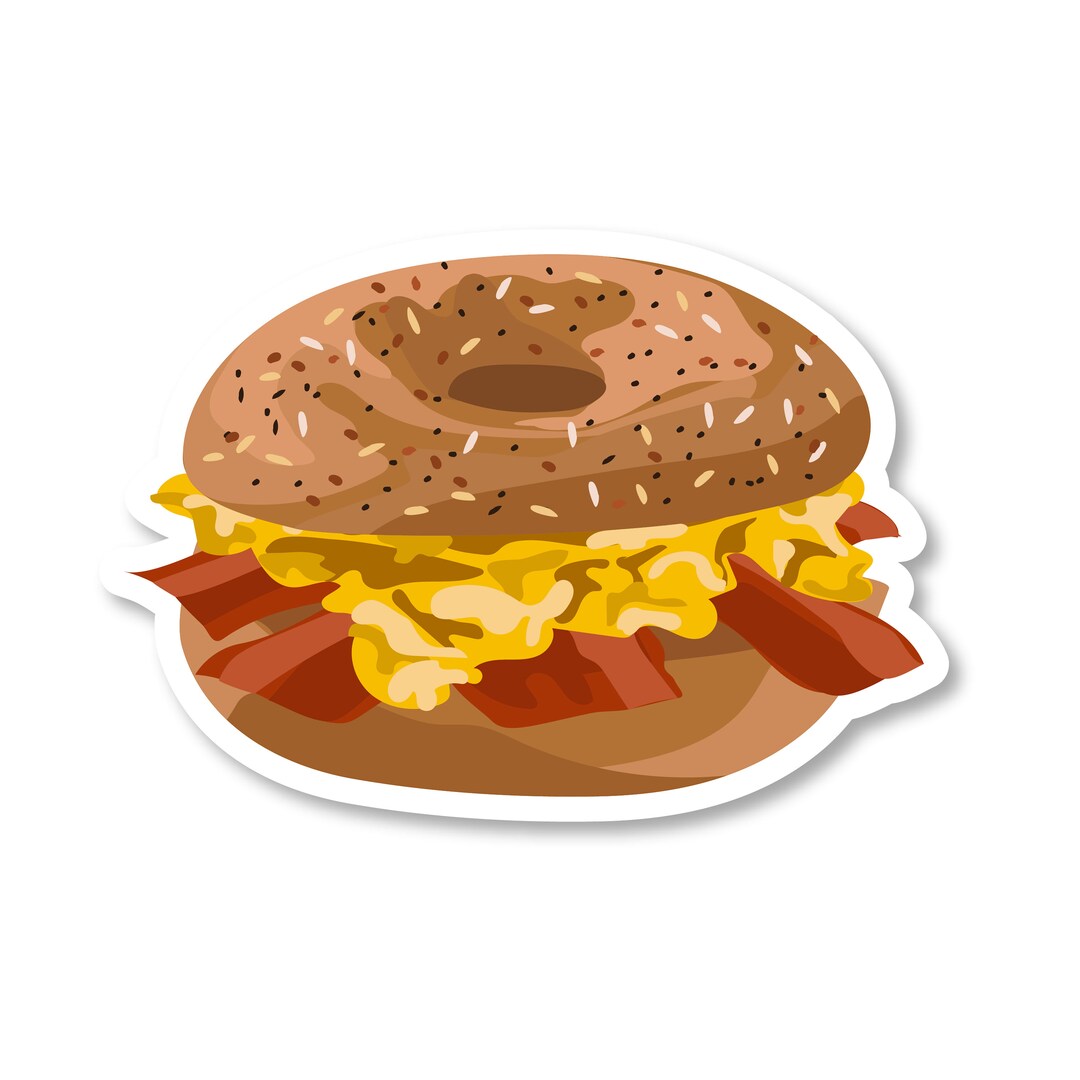 Bacon Egg and Cheese Sticker | Food Vinyl Stickers | Waterproof Sticker ...