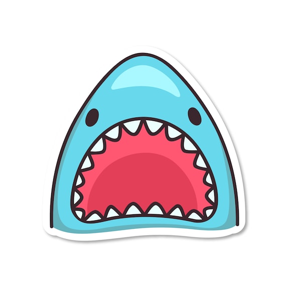 Jaws Shark Vinyl Sticker Die Cut Stickers Waterproof Vinyl - Etsy