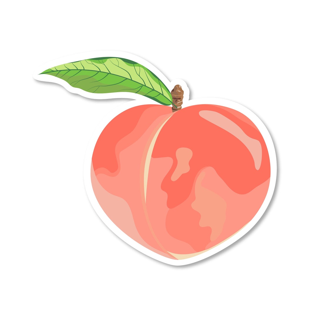 Georgia Peach Sticker Fruit Vinyl Stickers Waterproof Sticker Water ...