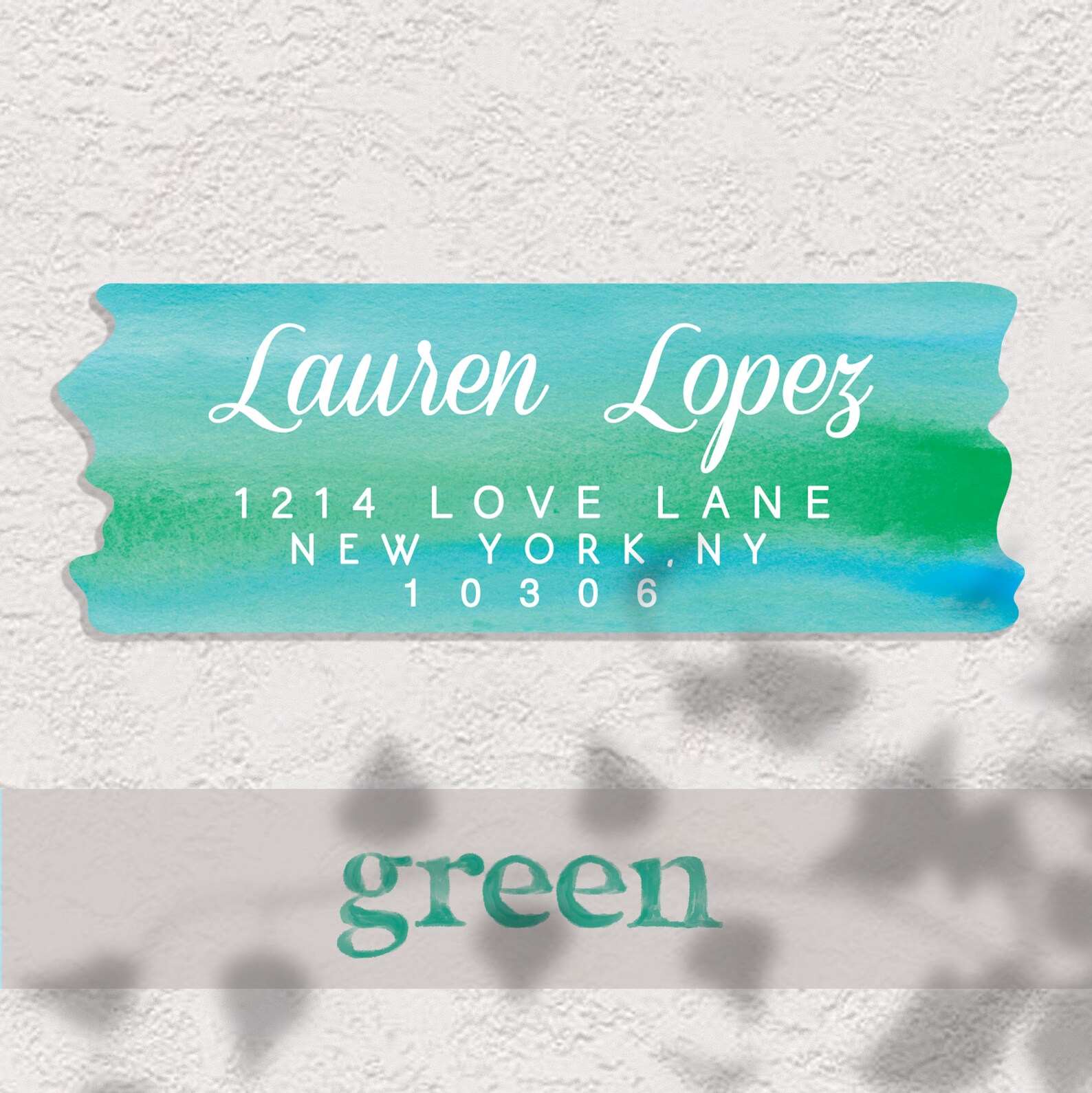 Blue Return Address Labels Personalized Labels Ombre Return Address ...