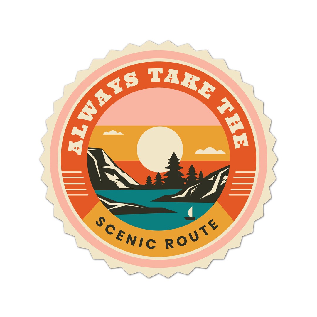 Always Take the Scenic Route Vinyl Sticker Adventure Stickers Outdoor ...