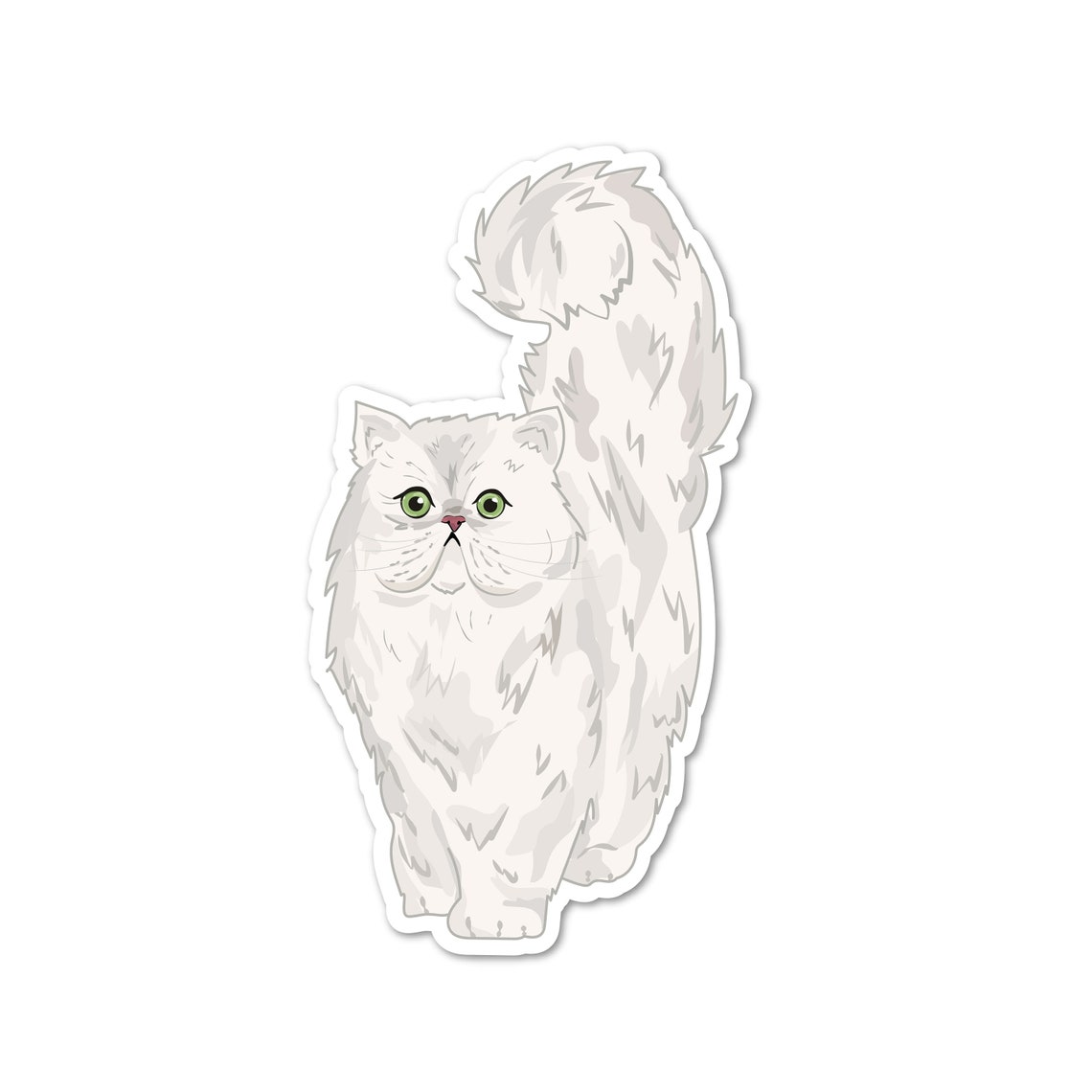 Persian Cat Sticker Vinyl Stickers Animal Waterproof - Etsy