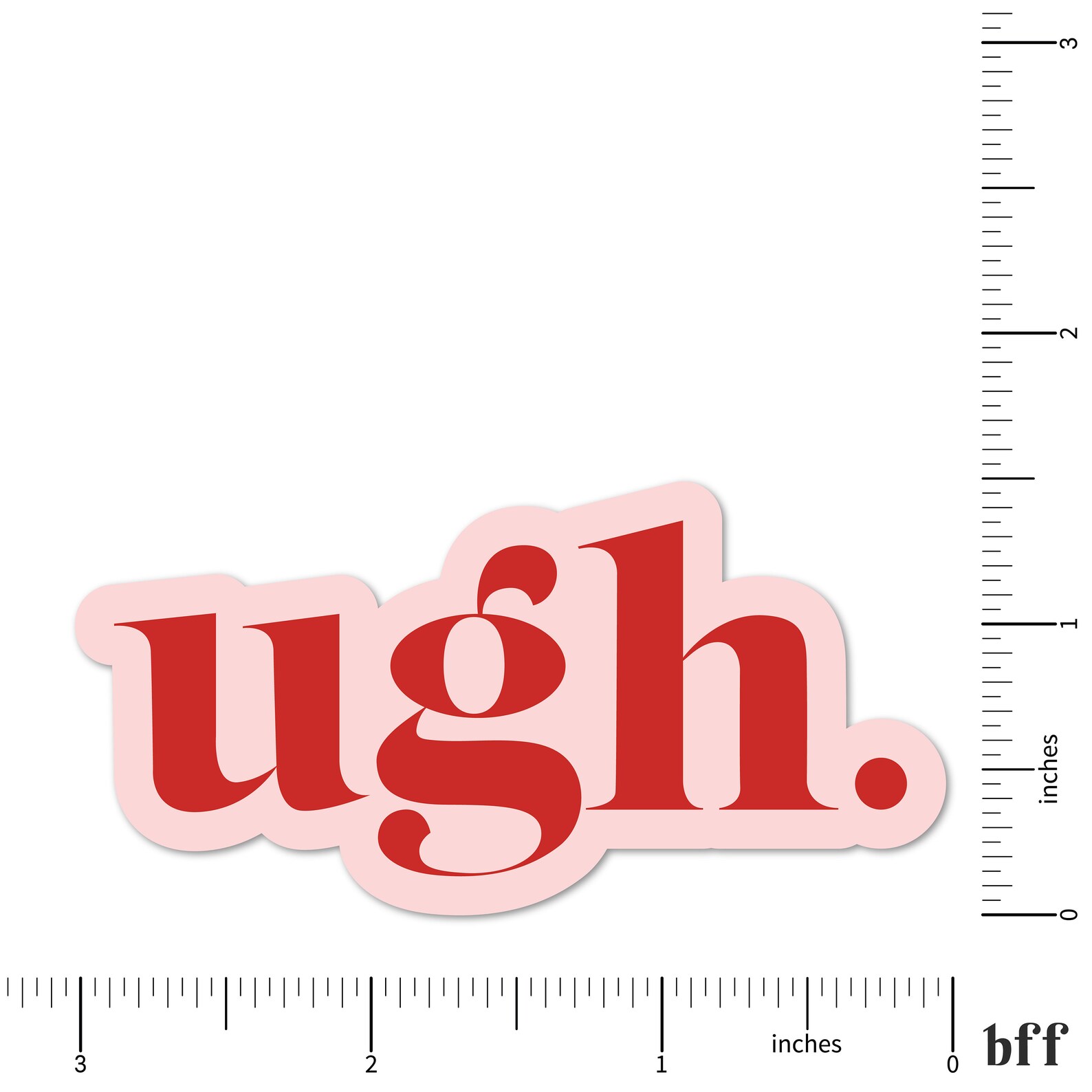 UGH. Sticker Funny Stickers Waterproof Sticker Water - Etsy