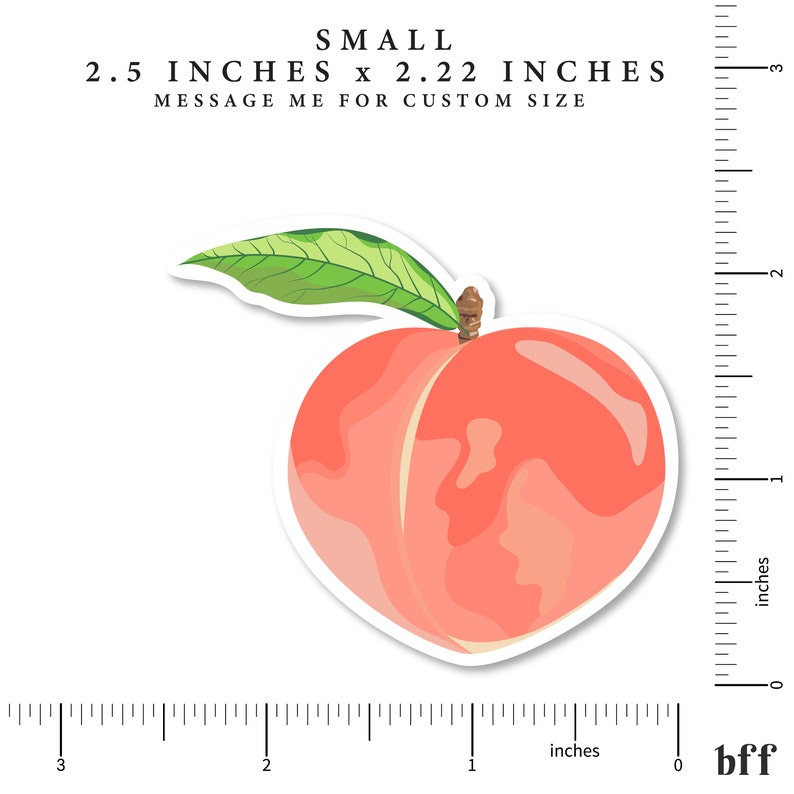 Georgia Peach Sticker Fruit Vinyl Stickers Waterproof - Etsy