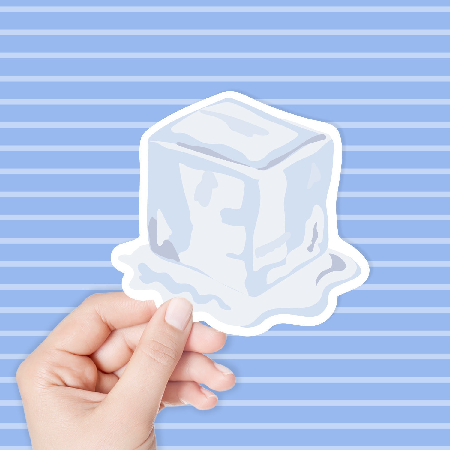 Melting Ice Cube Sticker Vinyl Stickers Waterproof Sticker | Etsy