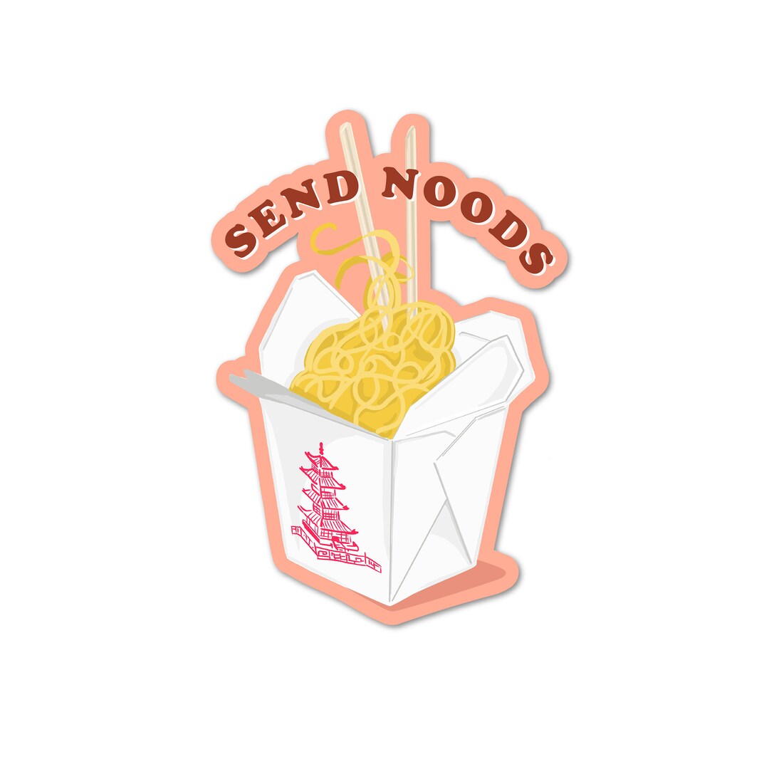 Send Noods Sticker Funny Decal Waterproof Sticker Water Bottle Stickers ...