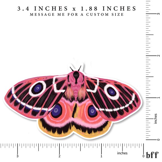 Nature sticker pack Waterproof stickers iPad stickers Moth vinyl ...