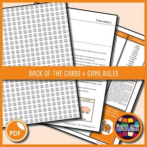 Printable Card Game About Farm Animals - Go Fish! - English Version - Etsy