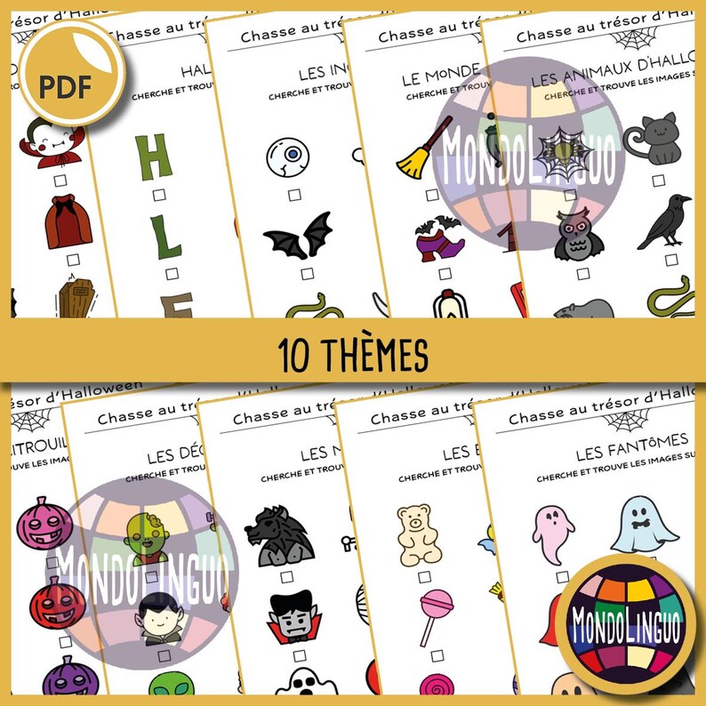 Scavenger Hunt - Printable Game About Halloween - French Version - Etsy