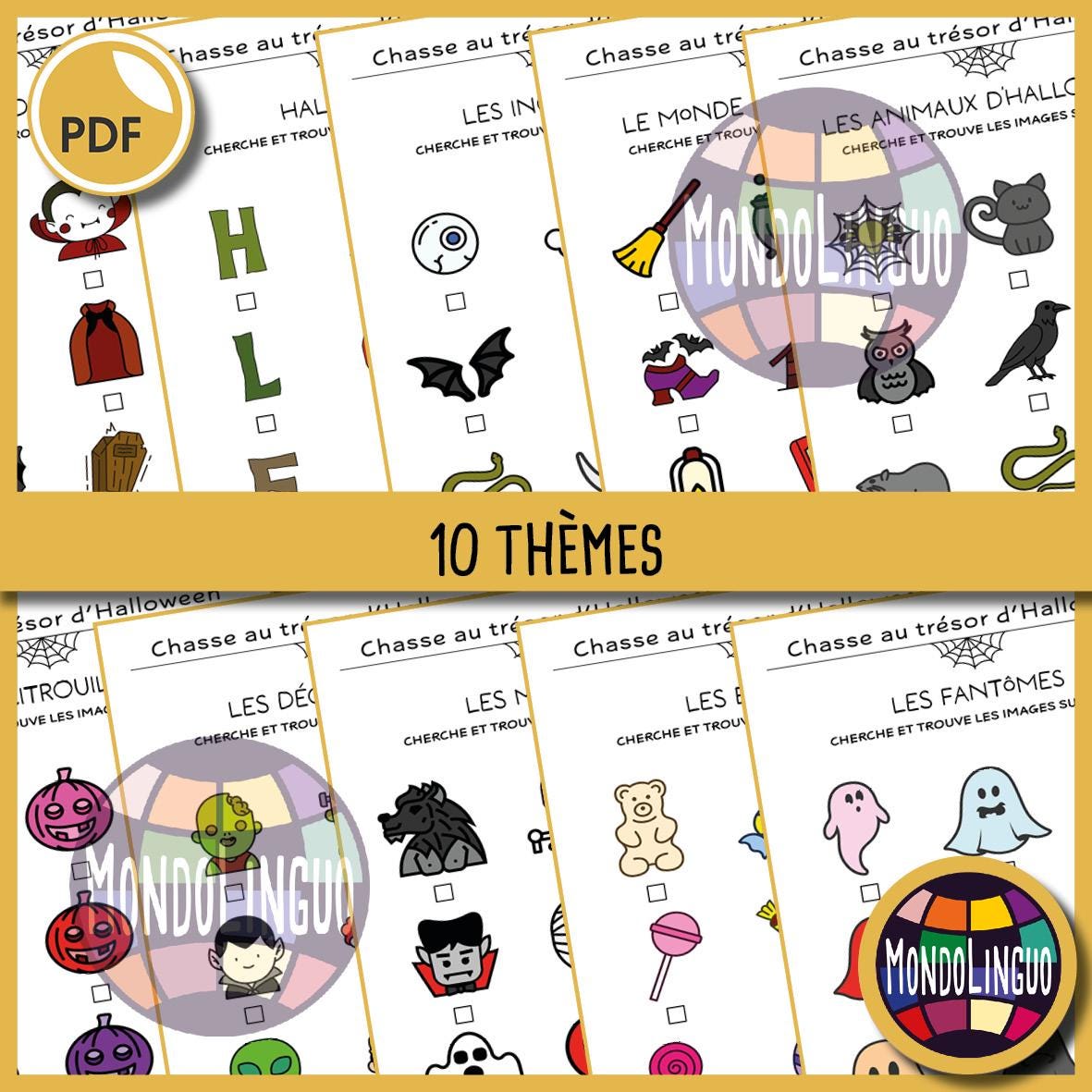 Scavenger Hunt - Printable Game About Halloween - French Version - Etsy