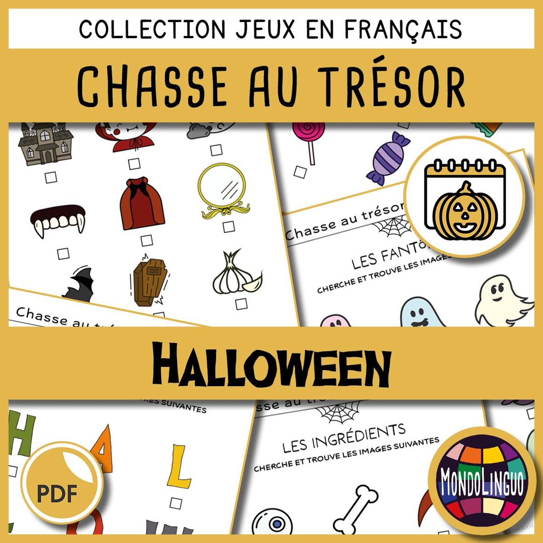 Scavenger Hunt - Printable Game About Halloween - French Version - Etsy