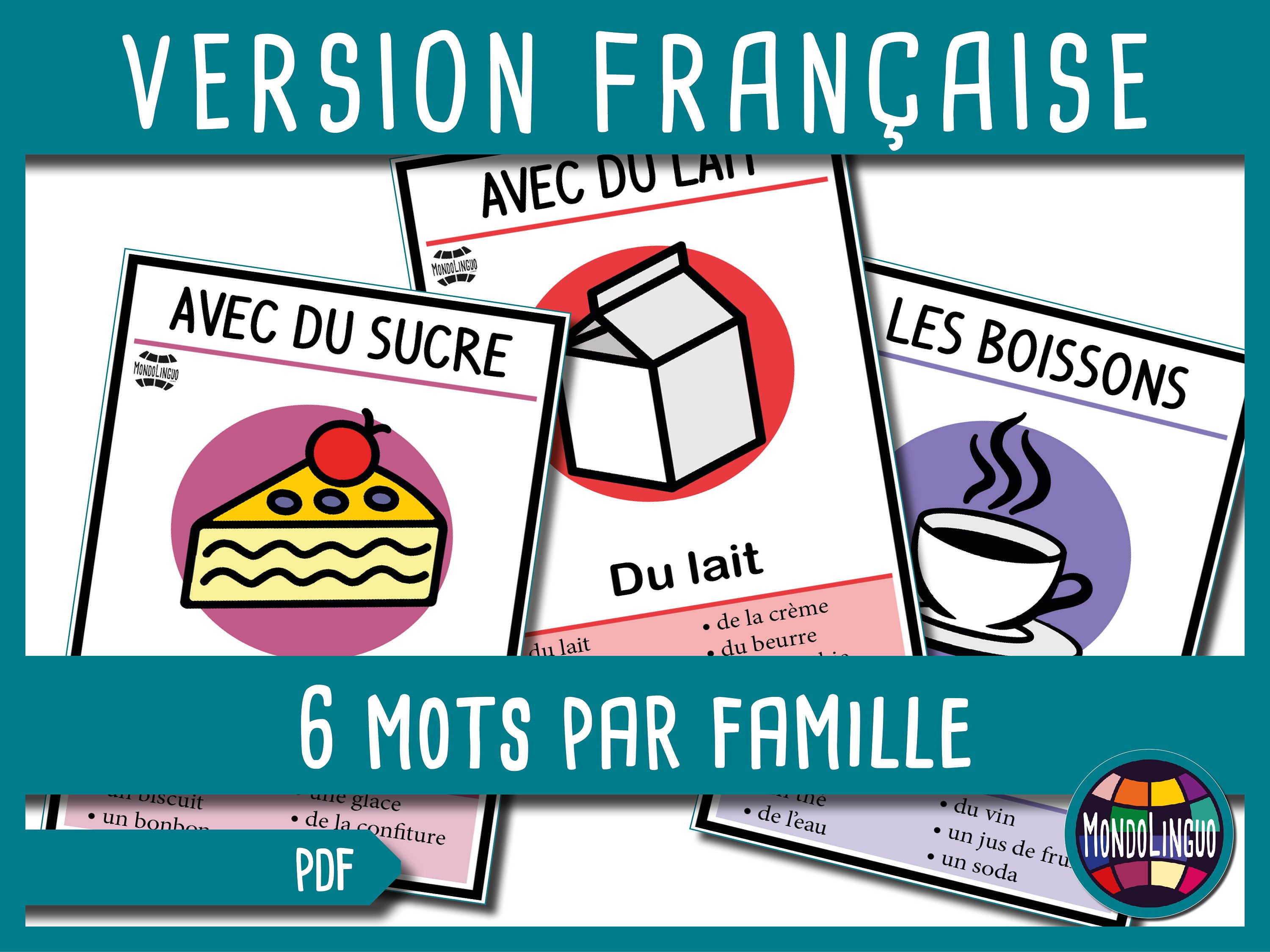 Printable 7 Families Card Game About Food French Version - Etsy UK