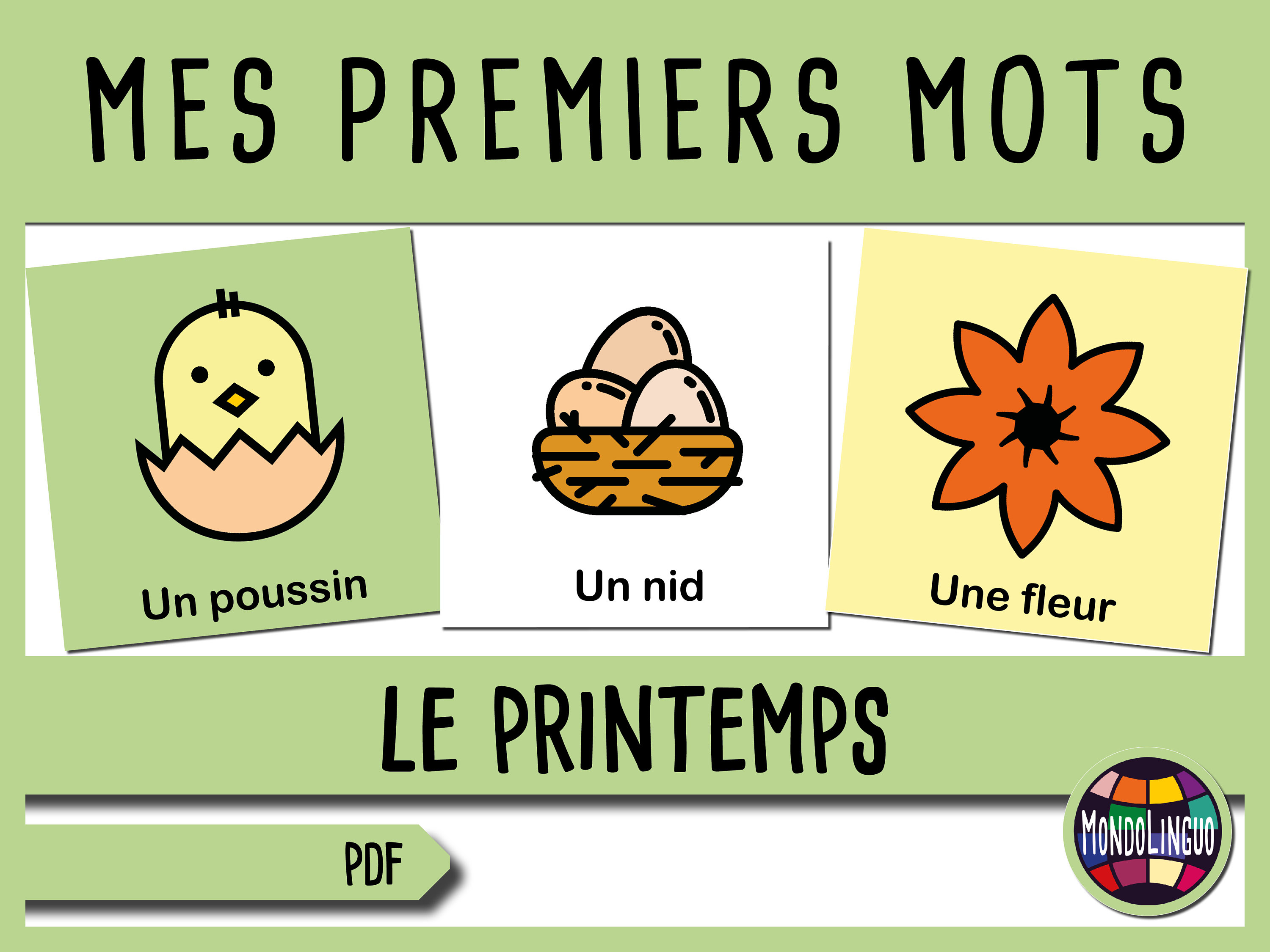 My First Words Spring French Version Posters Activities - Etsy UK