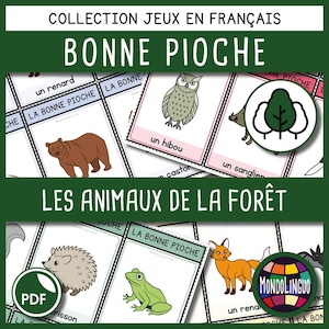 Printable Card Game About Forest Animals - Go Fish! - French Version - Etsy